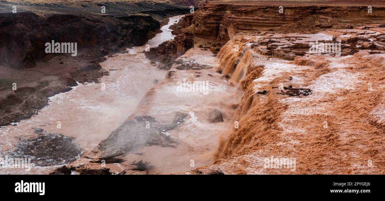 Grand Falls of the Little Colorado River during spring high flow ...