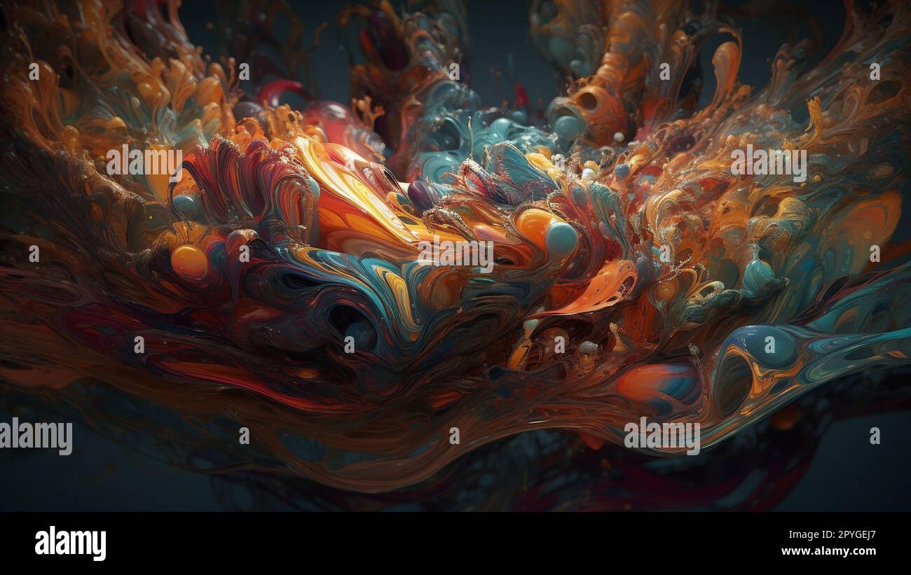 An abstract painting created by a female artist featured on the cover ...