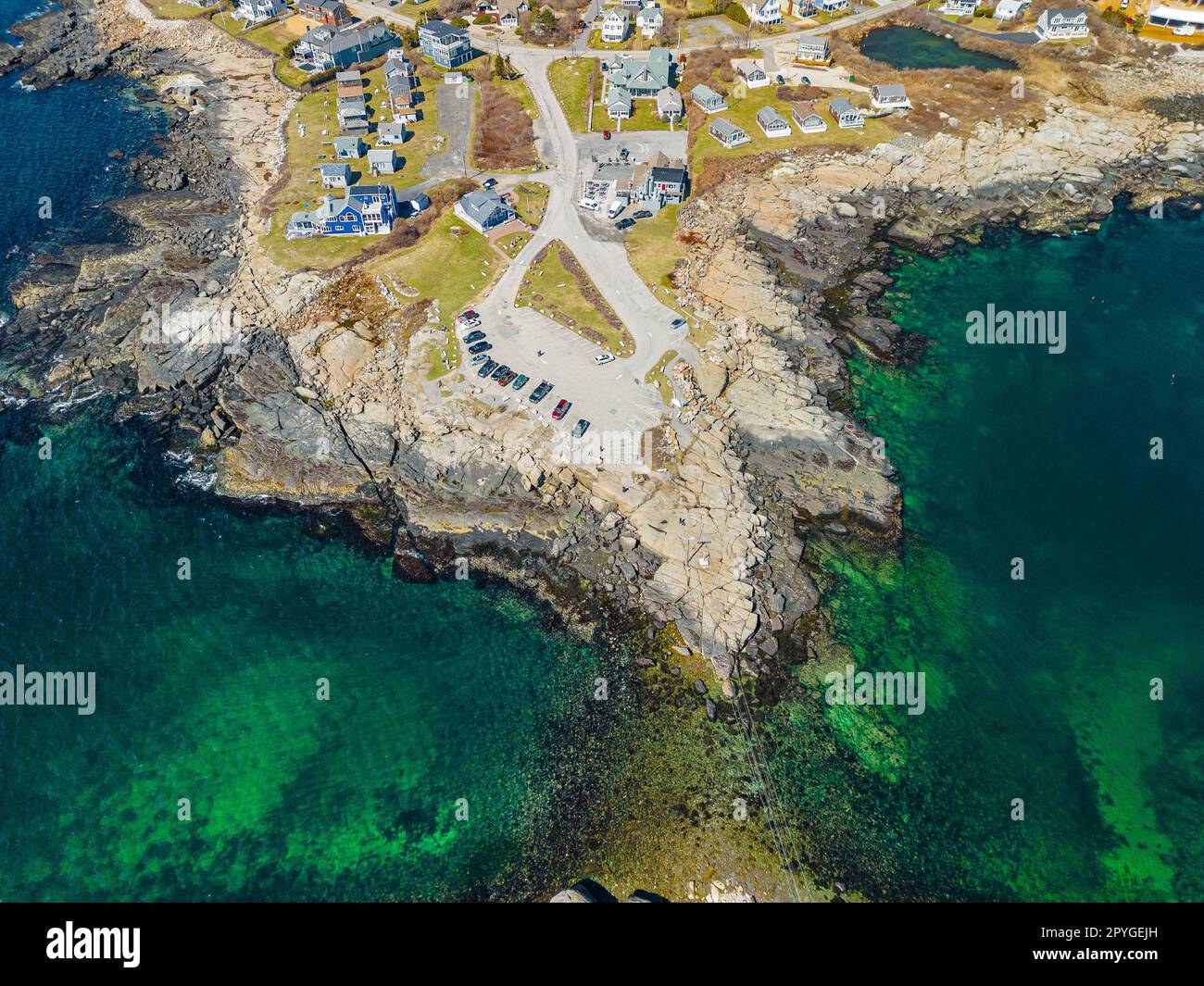 Aerial nubble lighthouse sunset hi-res stock photography and images - Alamy