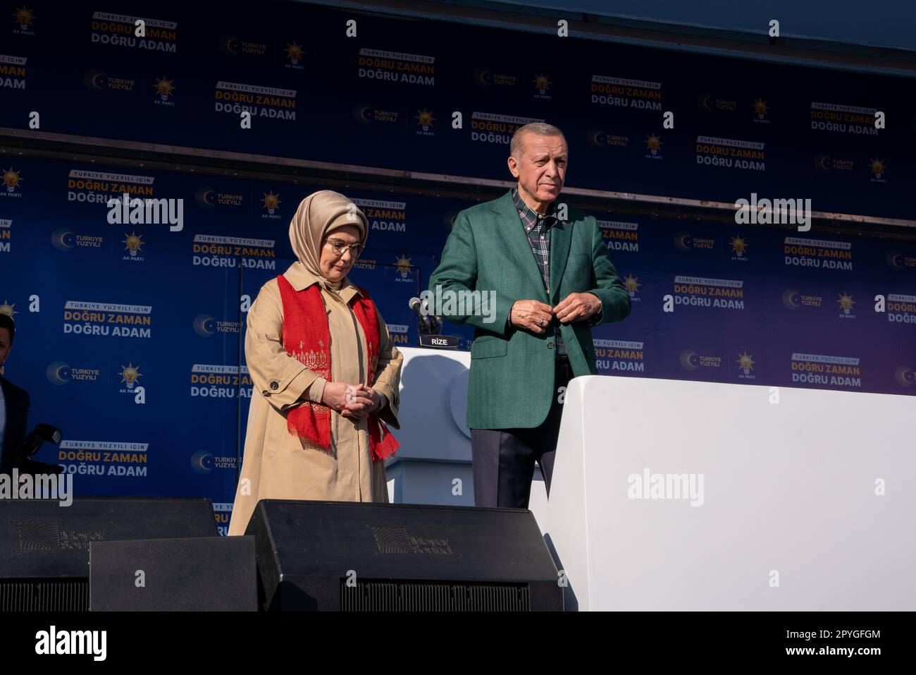 Rize, Turkey. 3th May 2023. Turkish president Recep Tayyip Erdoğan ...