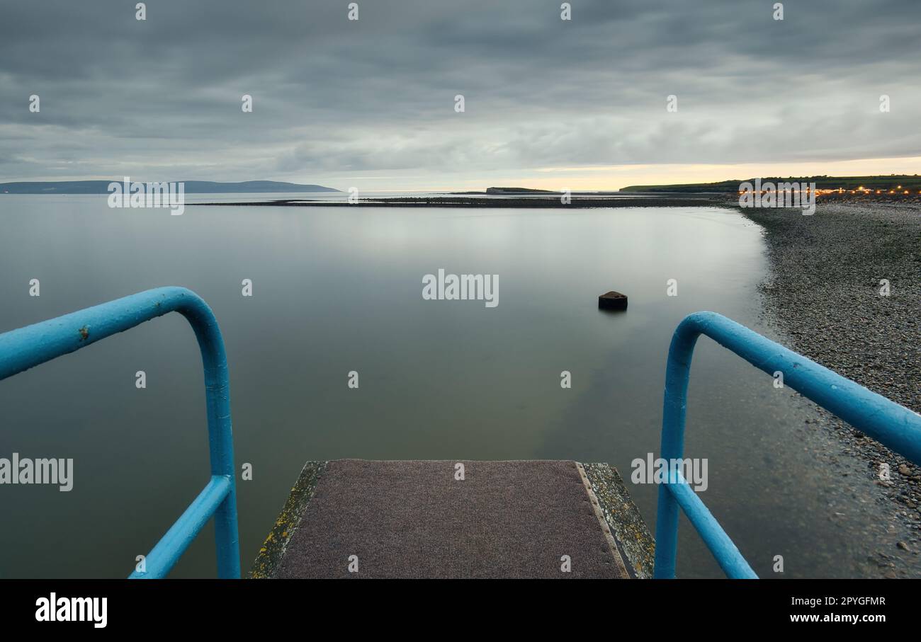 View on wild atlantic way from top of Blacrock diving tower on Salthill ...