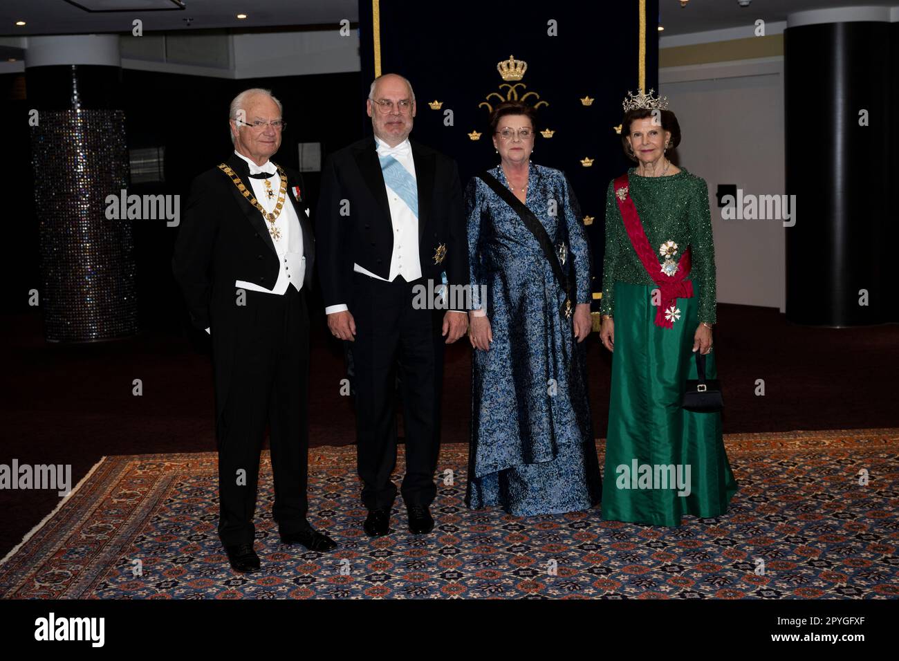 King Carl Gustaf, President of Estonia Alar Karis, First lady of ...