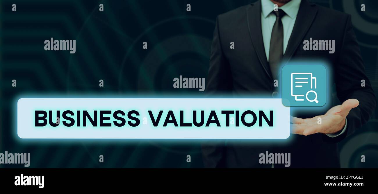 Writing displaying text Business Valuation. Word Written on determining ...