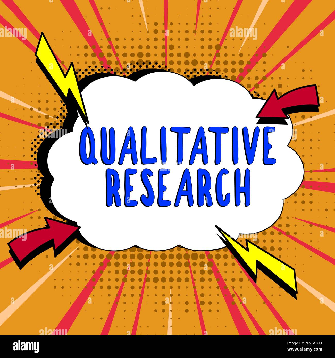 Handwriting text Qualitative Research. Word Written on Certified to ...