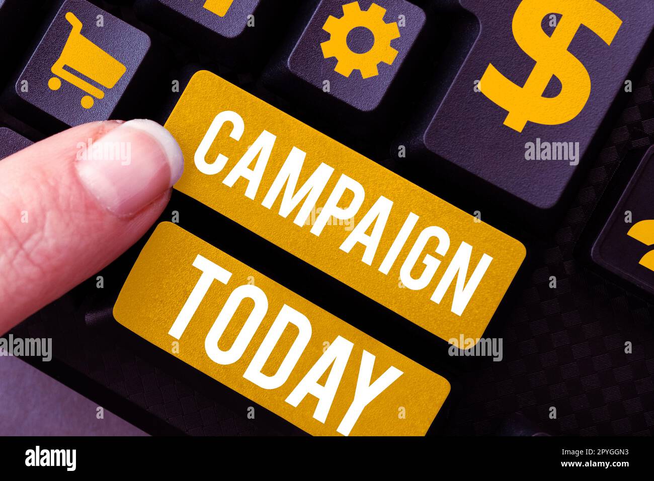 Handwriting text Campaign. Word for organized course of action to ...