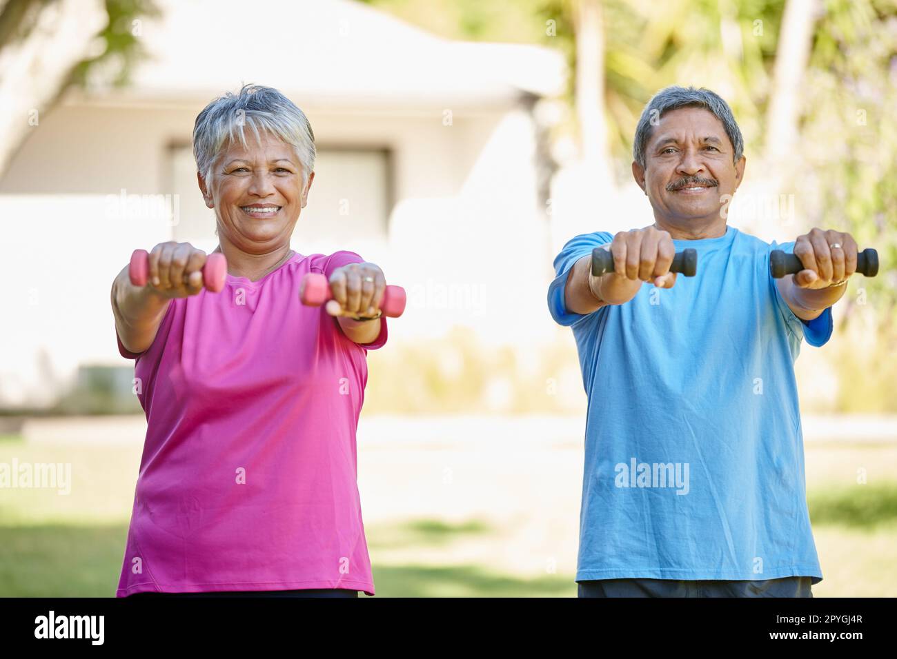 Keeping fit and healthy together. Portrait of a mature couple ...