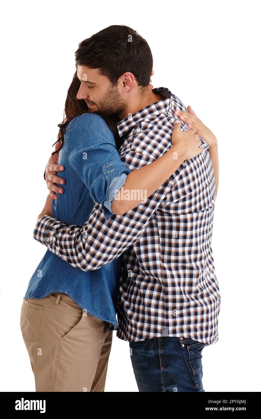 Couple hugging in Cut Out Stock Images & Pictures - Alamy