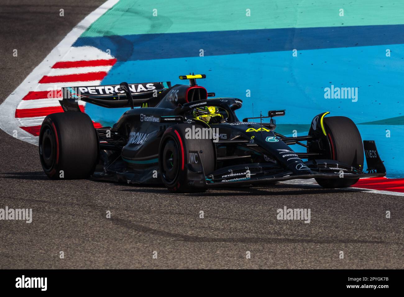 MANAMA, BAHRAIN, Sakhir circuit, 4. March 2023: #44, Lewis HAMILTON ...