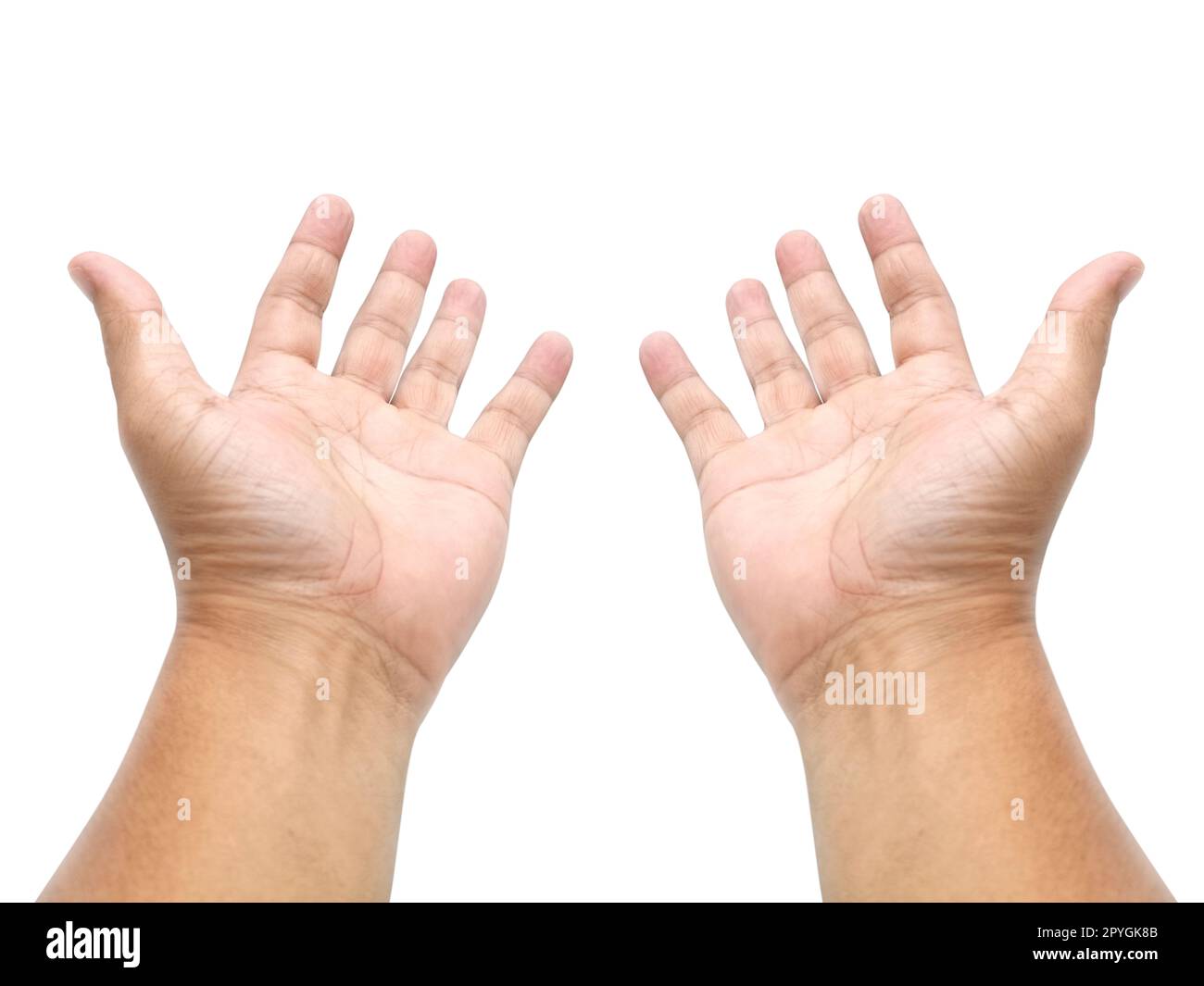 Man hand isolated on white background Stock Photo - Alamy