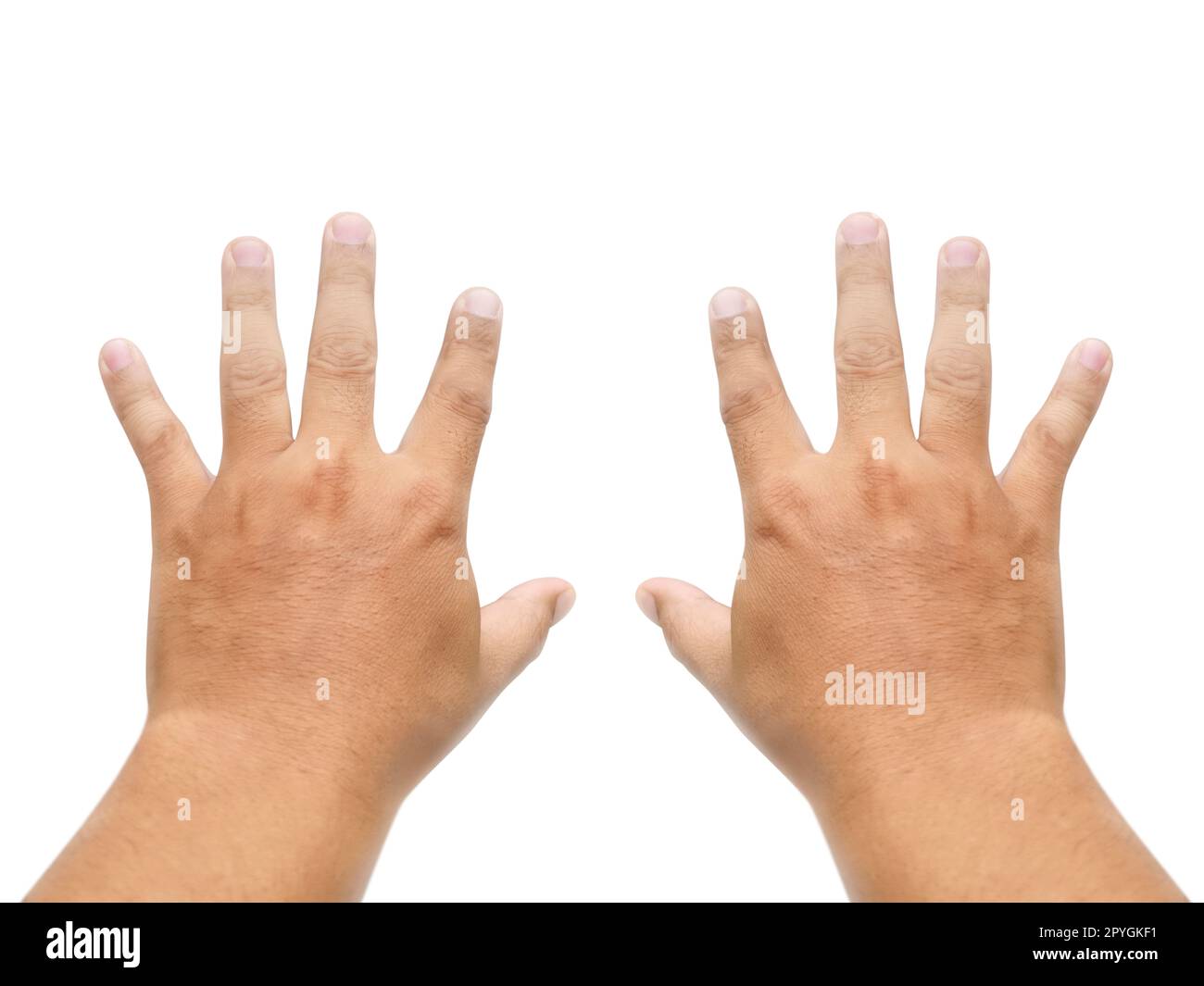 Man hand isolated on white background Stock Photo - Alamy