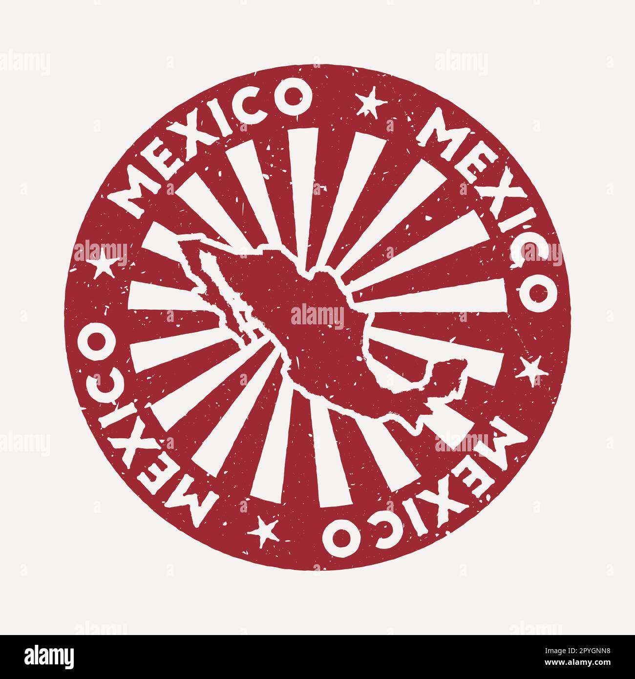 Mexico stamp. Travel red rubber stamp with the map of the country ...