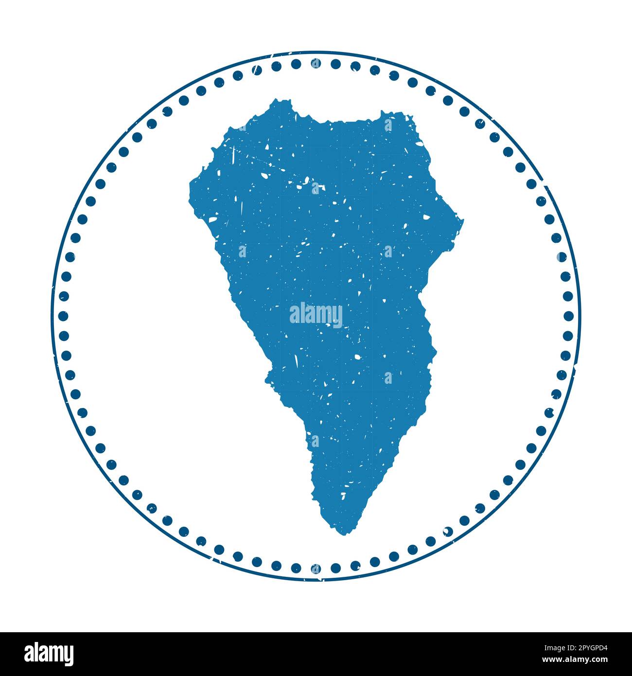 La Palma sticker. Travel rubber stamp with map of island, vector ...