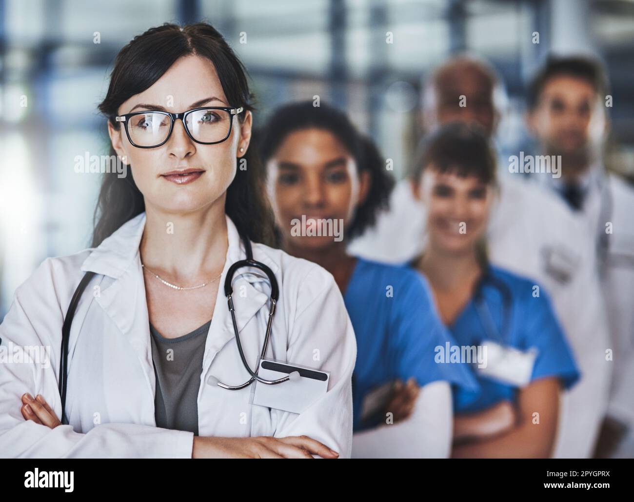 The cream of the crop in the medical field. Portrait of a diverse team ...