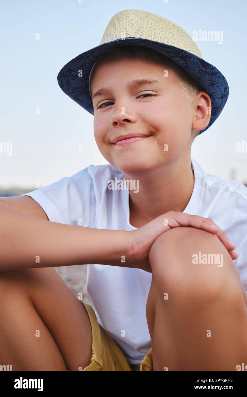 Teenager mischievous smile hi-res stock photography and images - Alamy