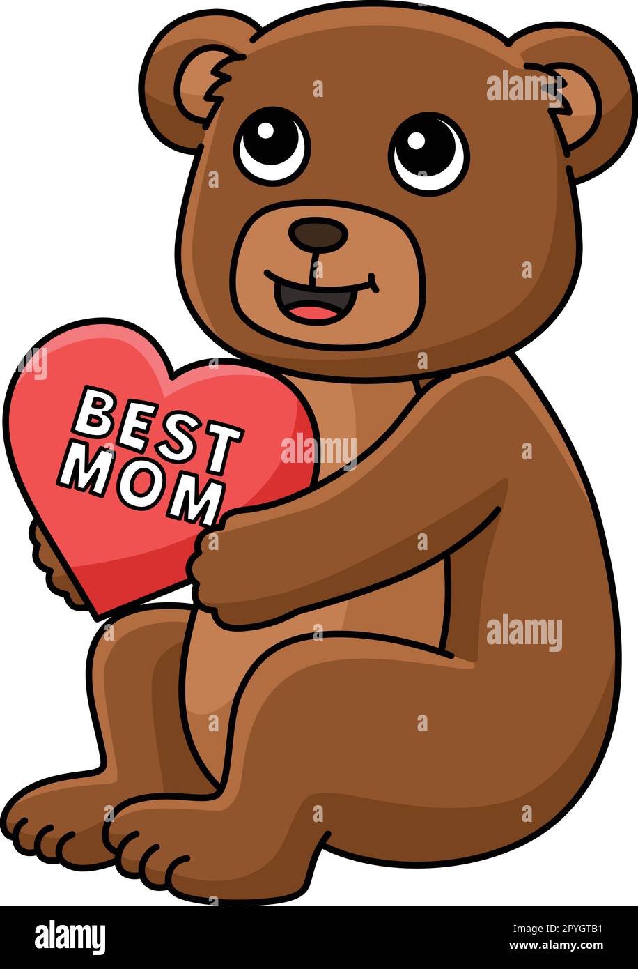 Best Mom Teddy Bear Cartoon Colored Clipart Stock Vector Image & Art ...