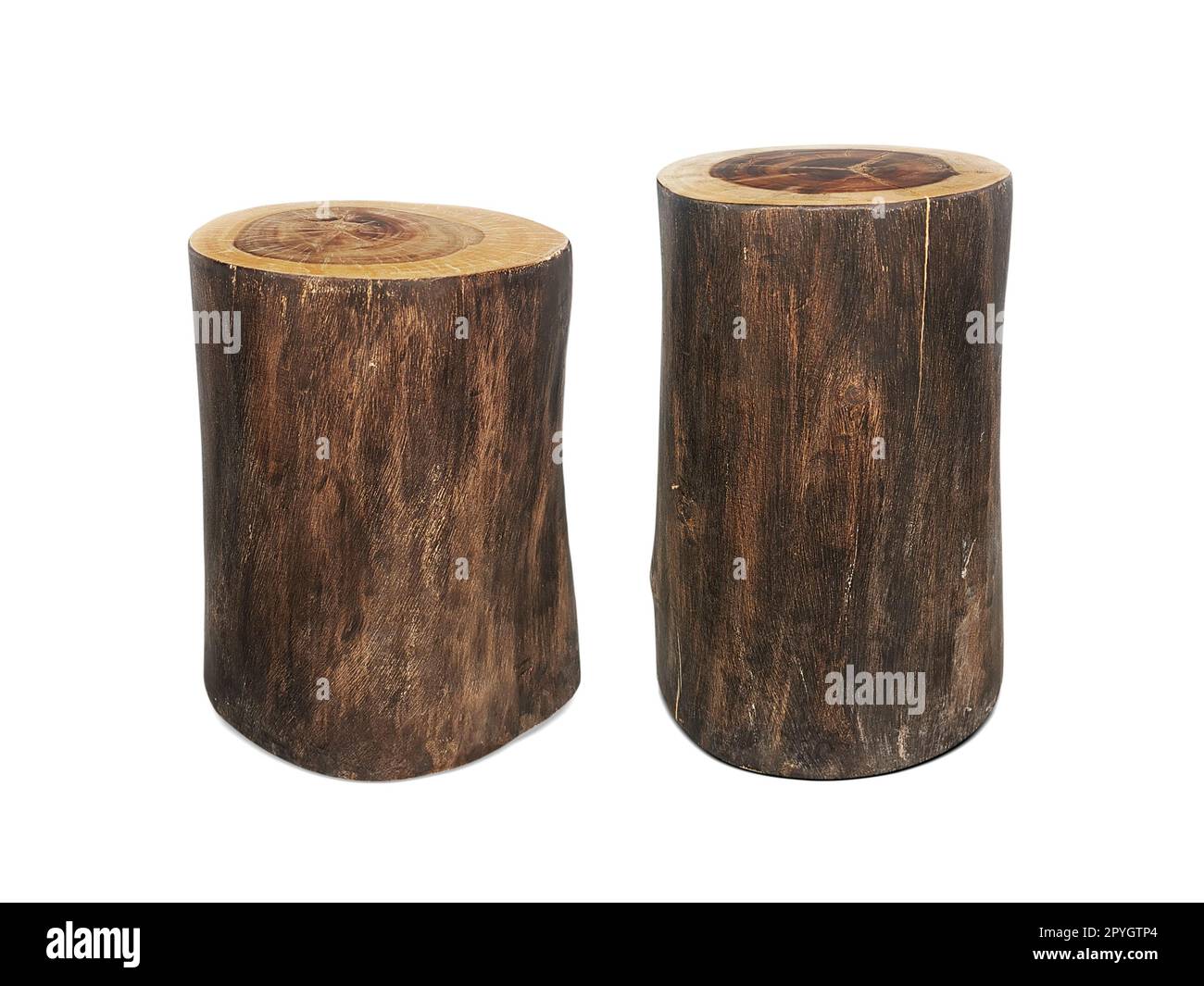 Wood log isolated on a white background Stock Photo - Alamy