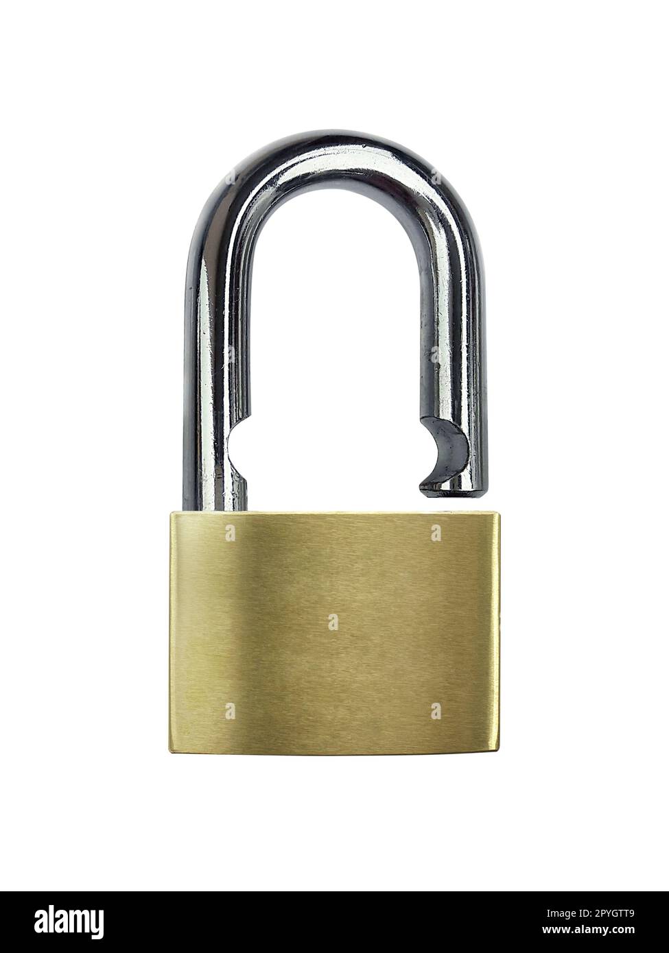 An unlocked lock on white Stock Photo - Alamy