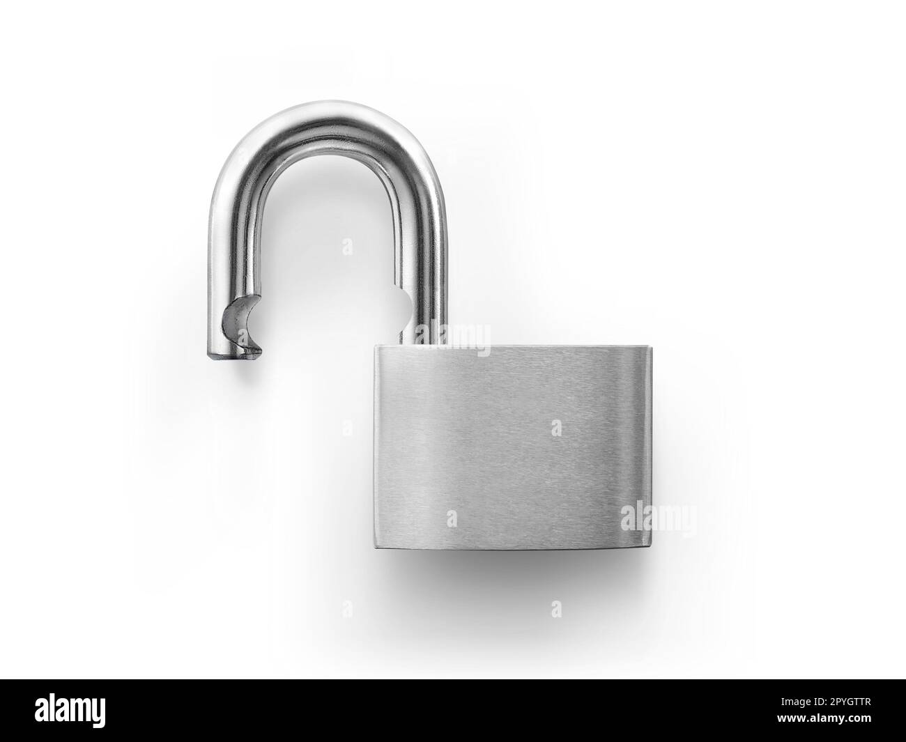 Locked and unlocked Padlock. isolated on white background Stock Photo ...