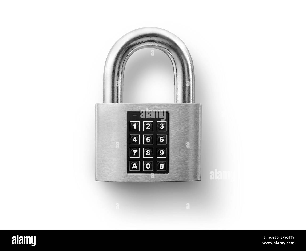 Code locked padlock on the white background. concept security Stock ...