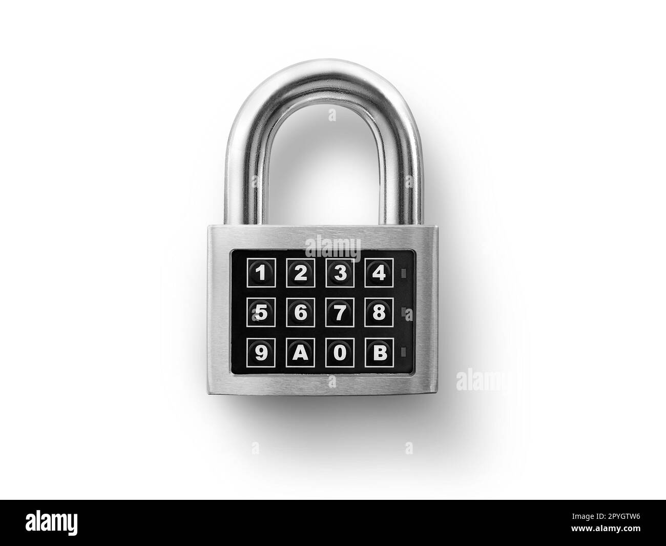 Code locked padlock on the white background. concept security Stock ...