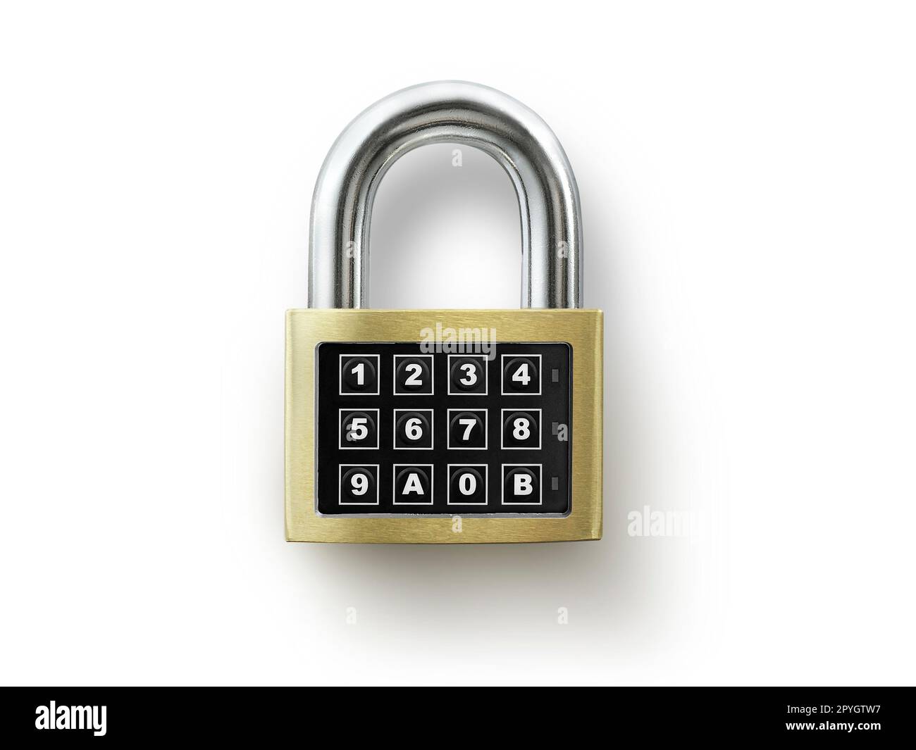 Code locked padlock on the white background. concept security Stock ...