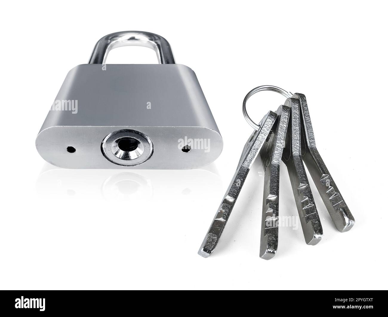 Metal padlock isolated on white background Stock Photo - Alamy