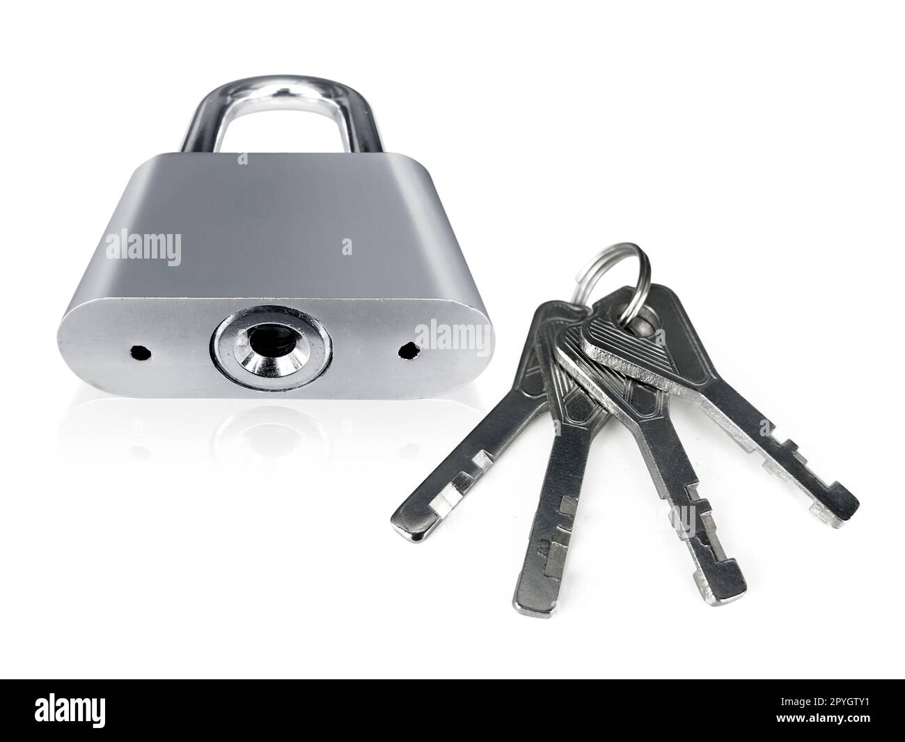 Metal padlock isolated on white background Stock Photo - Alamy