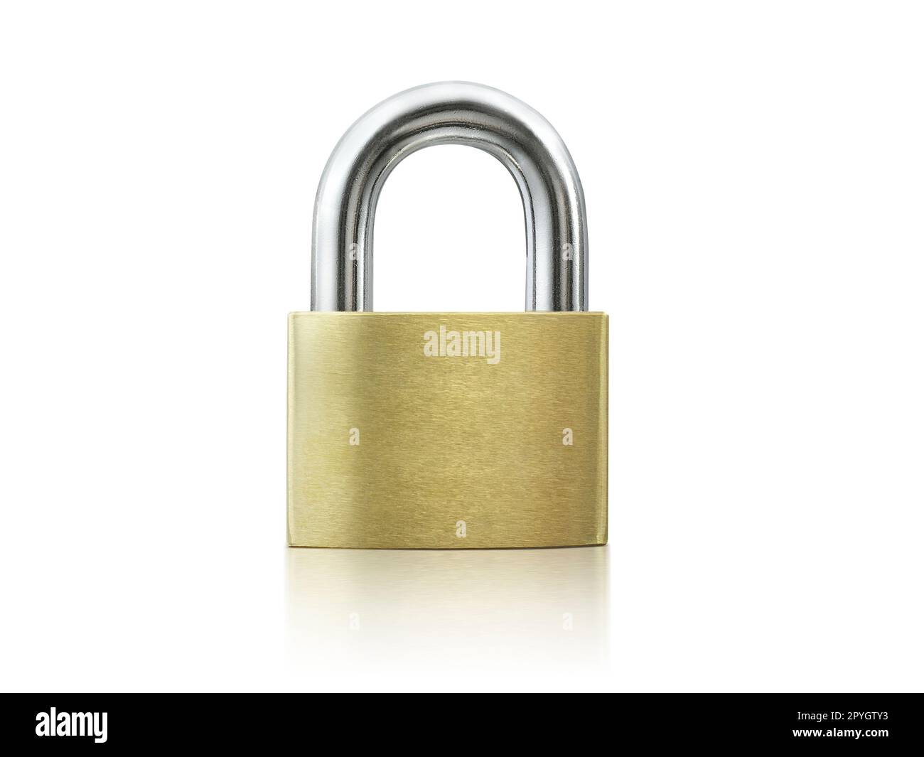 Locked Golden Padlock on the white background Stock Photo - Alamy