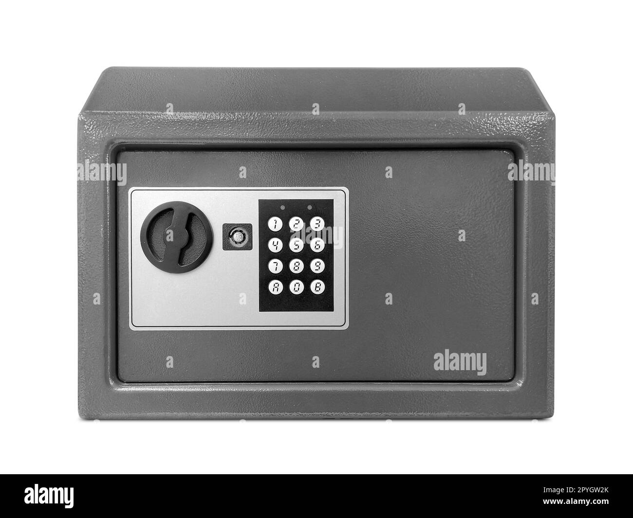 Steel bank safe on a white background Stock Photo - Alamy