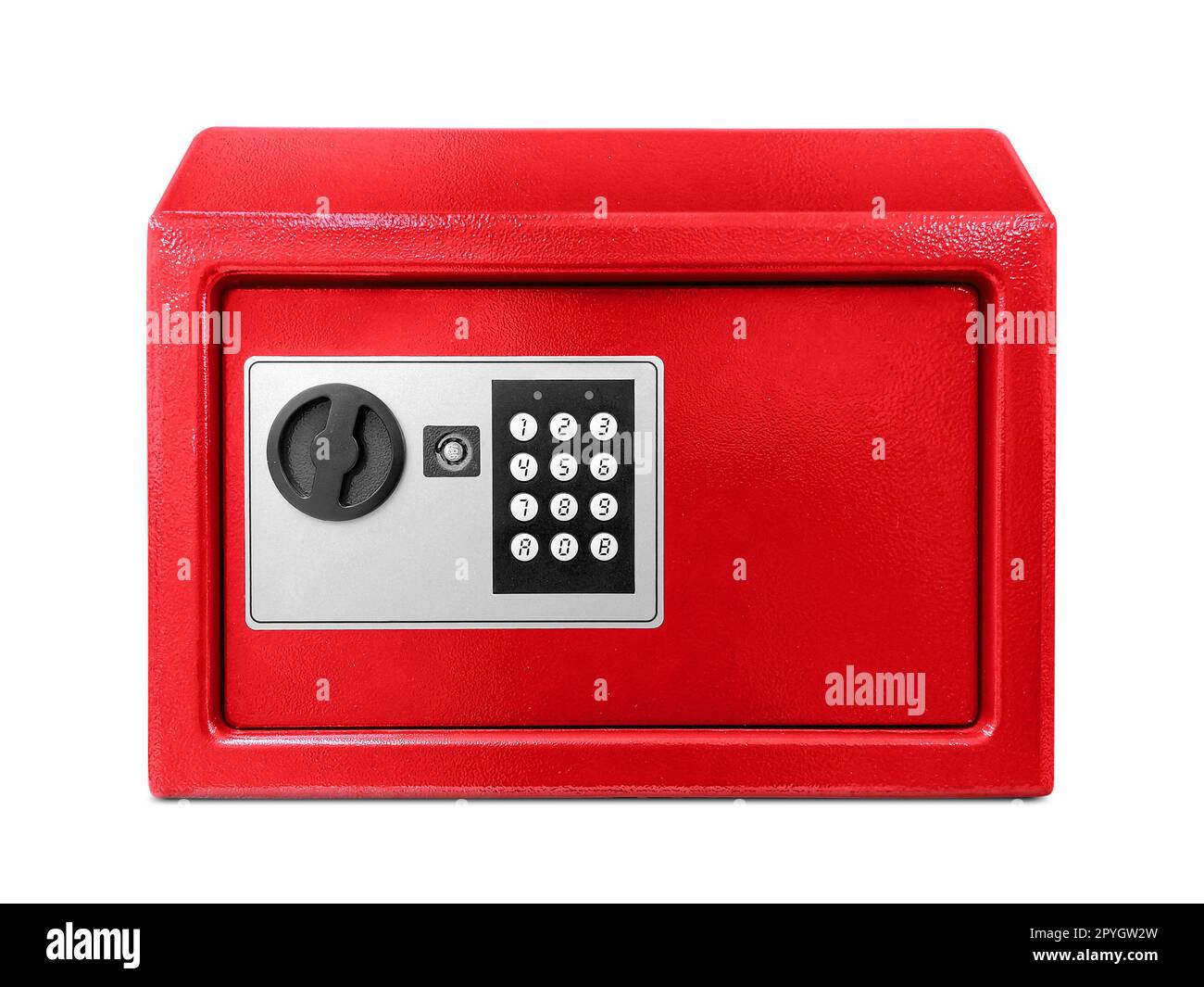 Steel bank safe on a white background Stock Photo - Alamy