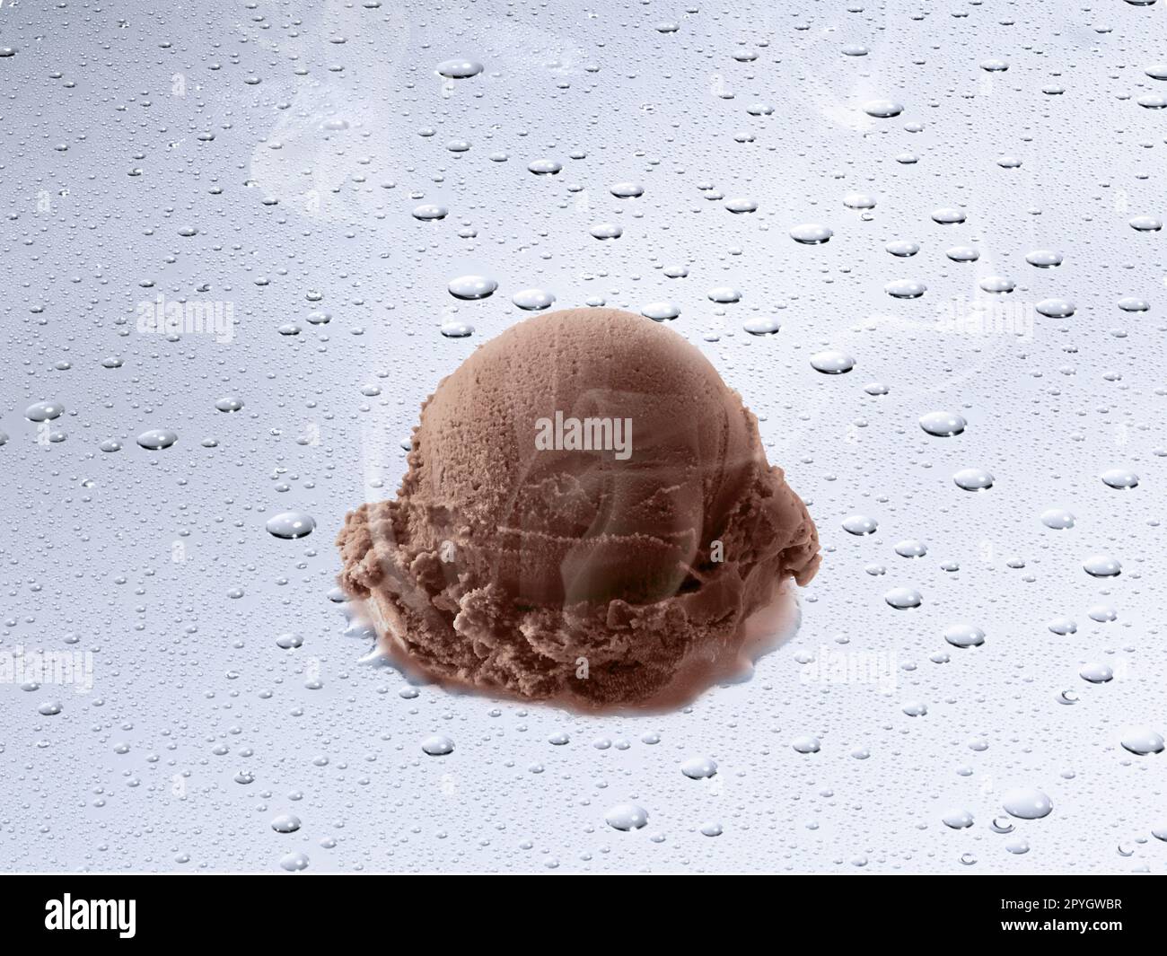 ice cream melting on Drop of water background Stock Photo - Alamy