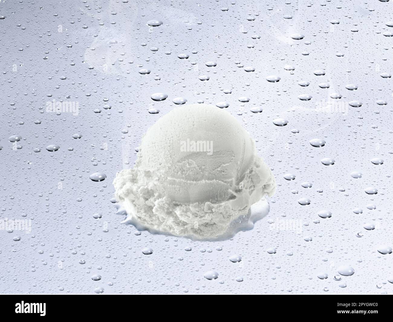 ice cream melting on Drop of water background Stock Photo - Alamy