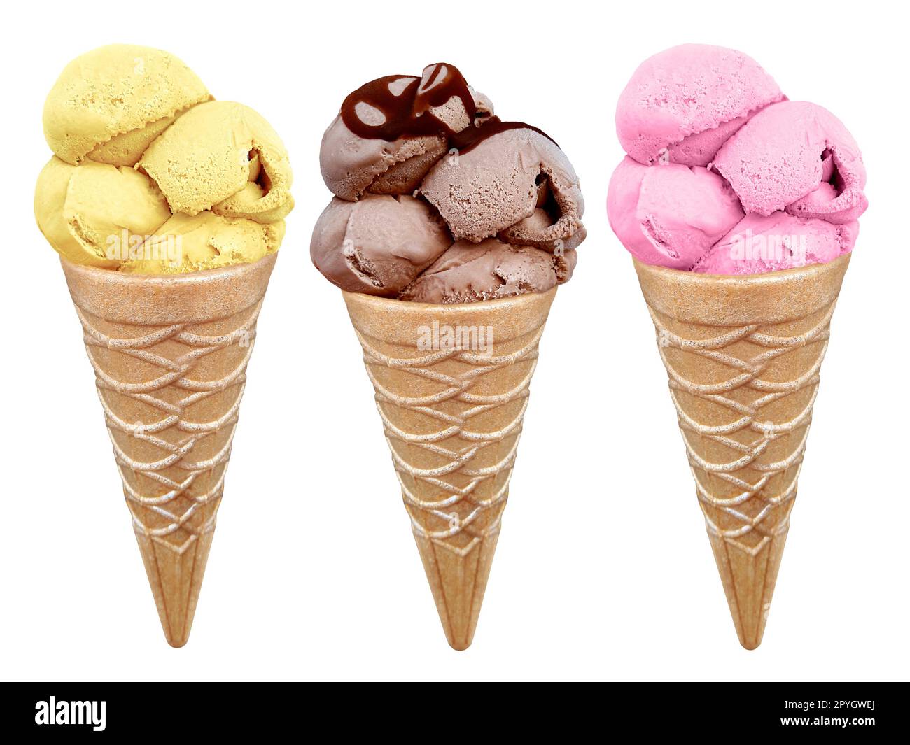 Ice cream collection in Cut Out Stock Images & Pictures - Alamy