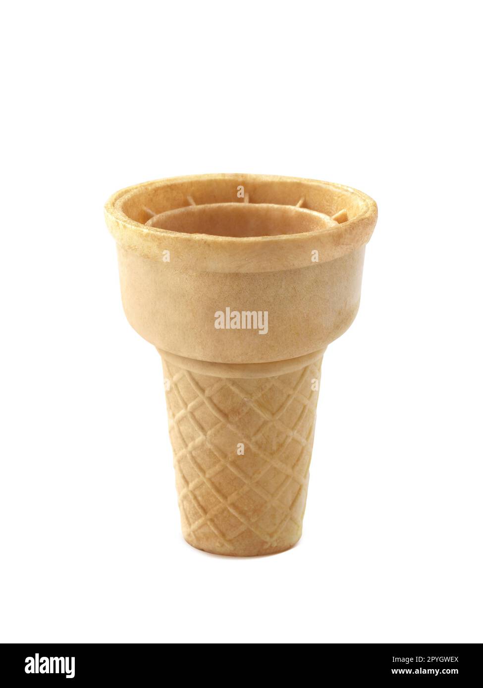 Sweet wafer cone isolated on white background Stock Photo - Alamy