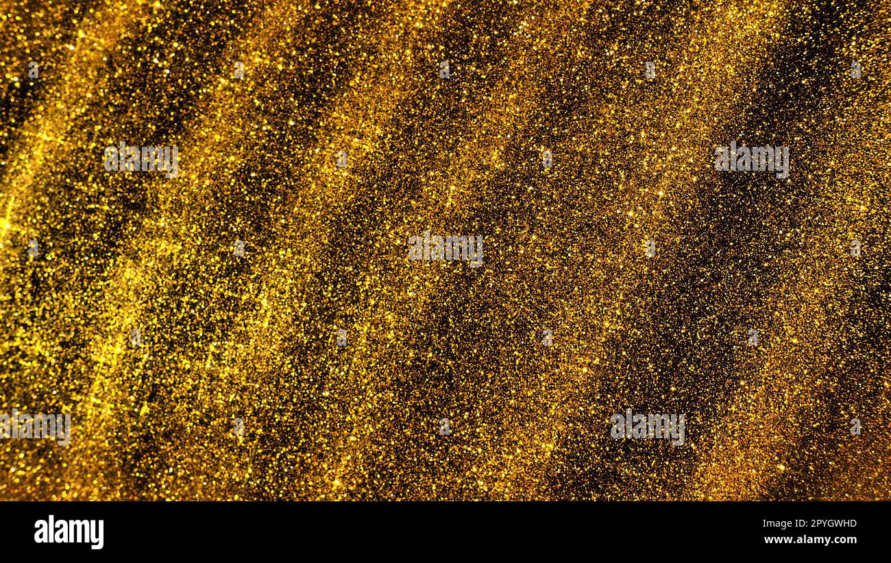 Bokeh light of gold glitters. Golden glitter texture background ...