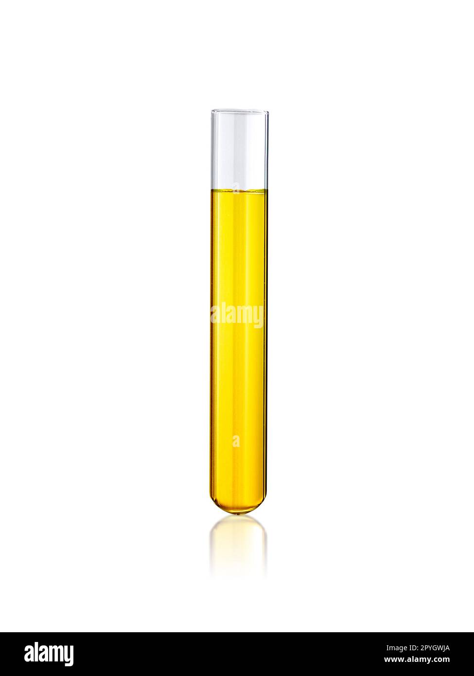 Laboratory test-tube isolated on white Stock Photo - Alamy