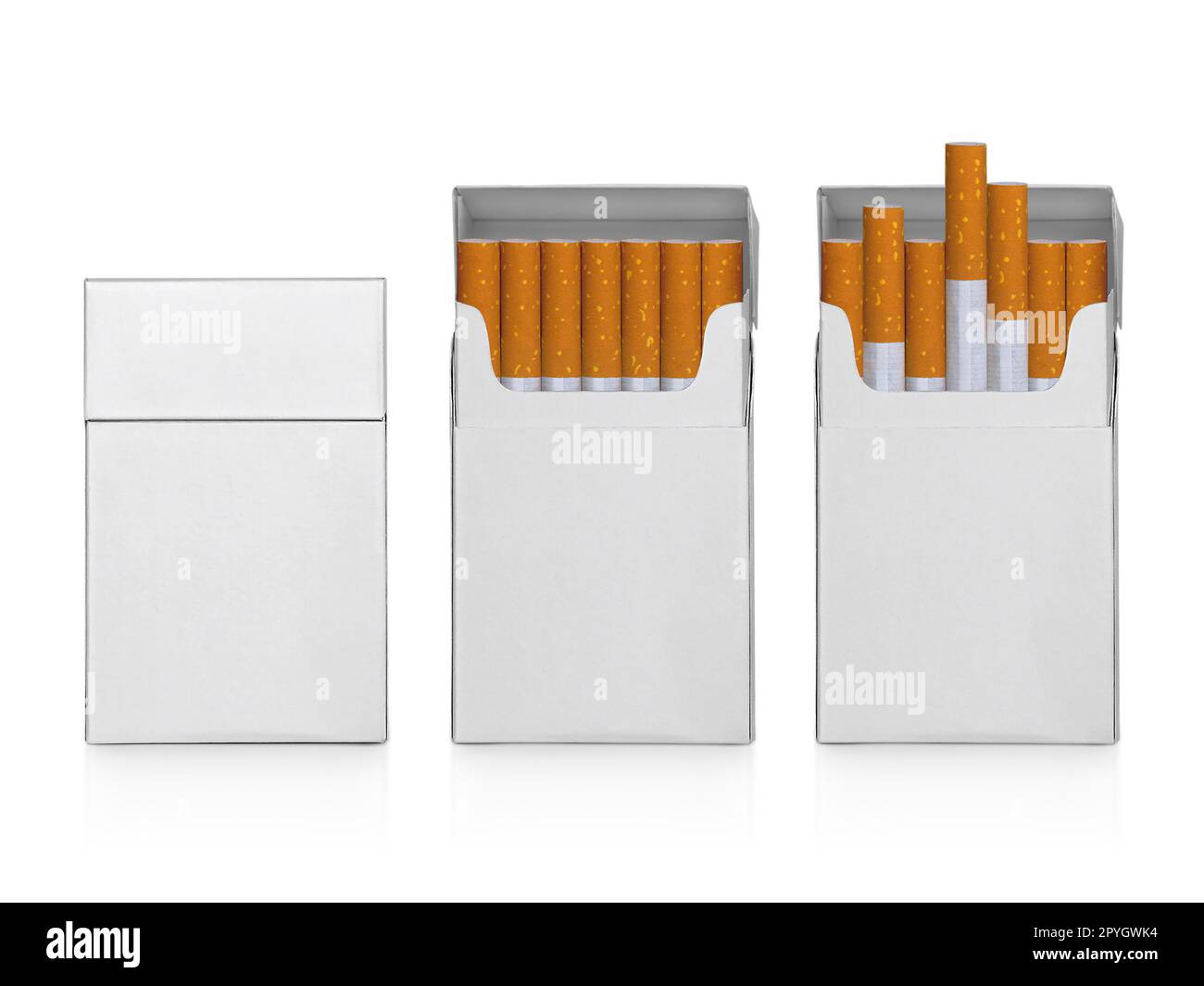 Pack of cigarettes isolated on white background Stock Photo - Alamy