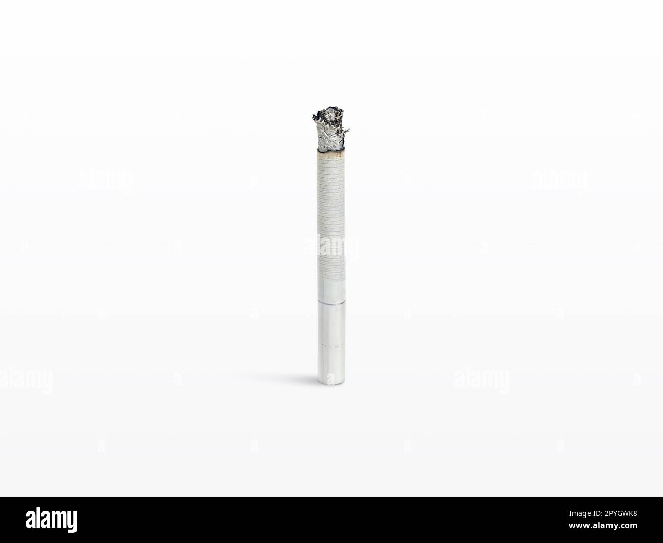 One cigarette with ash and smoke Stock Photo - Alamy