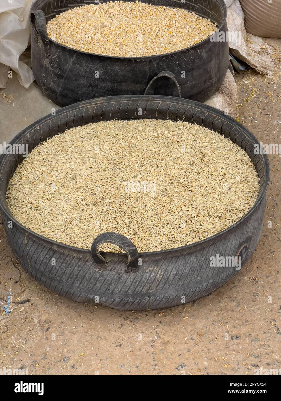 Basket buckets hi-res stock photography and images - Alamy