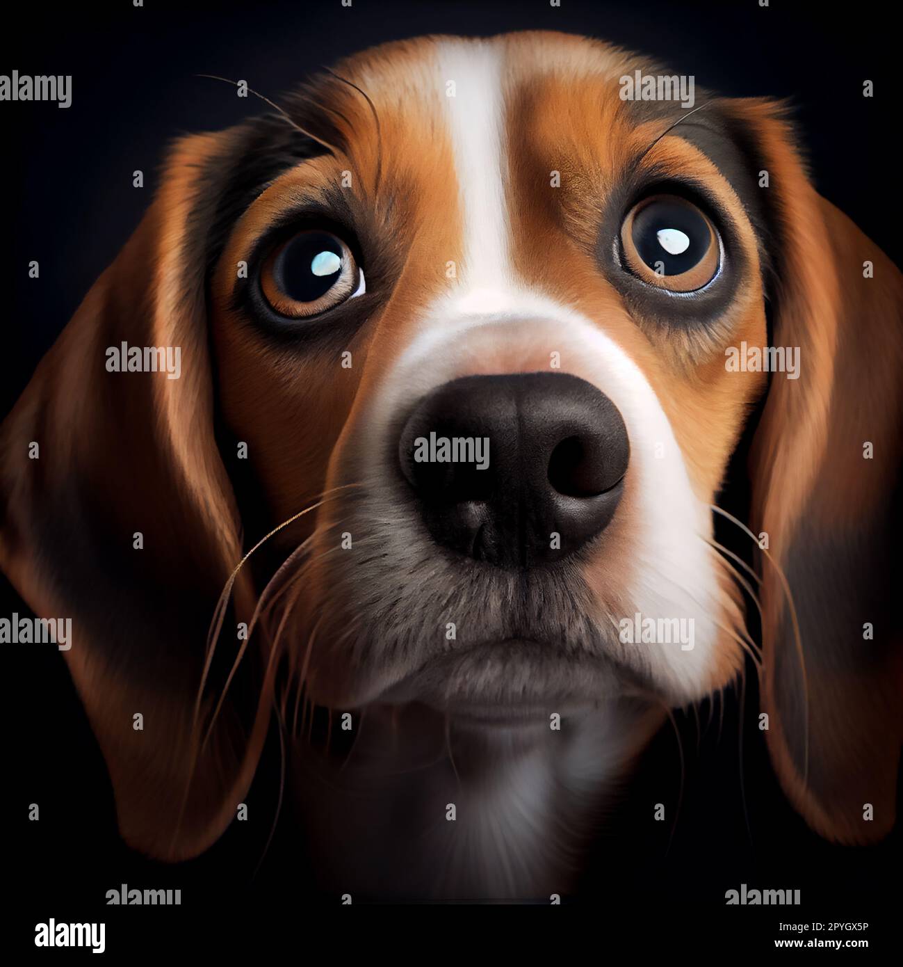 Cute beagle portrait Stock Photo - Alamy