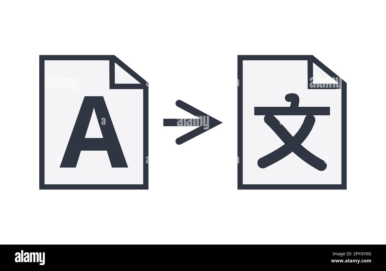 Isolated Monochromatic Translation Symbol. Graphic Resource vector ...