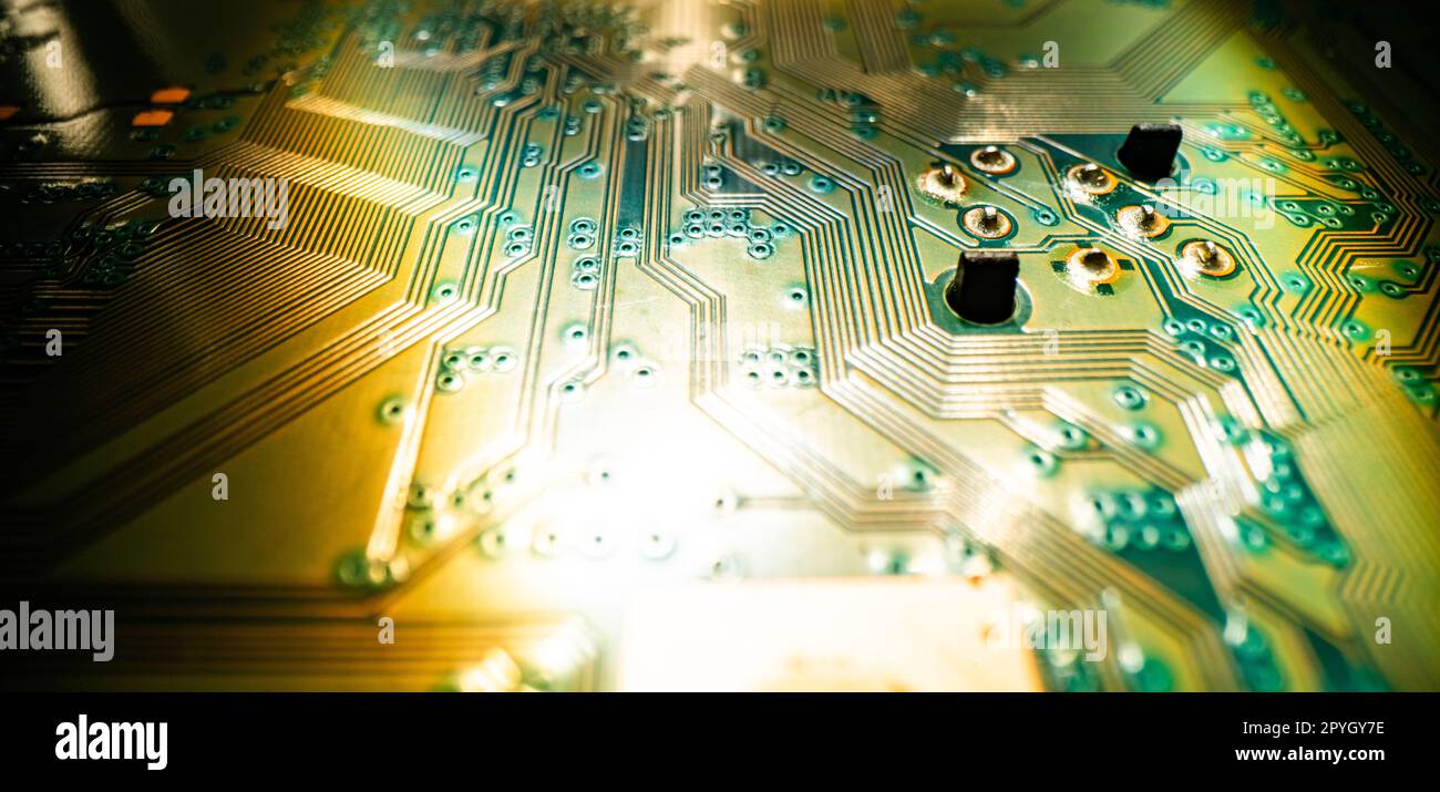 Technology background with circuit board. Electronic computer hardware ...