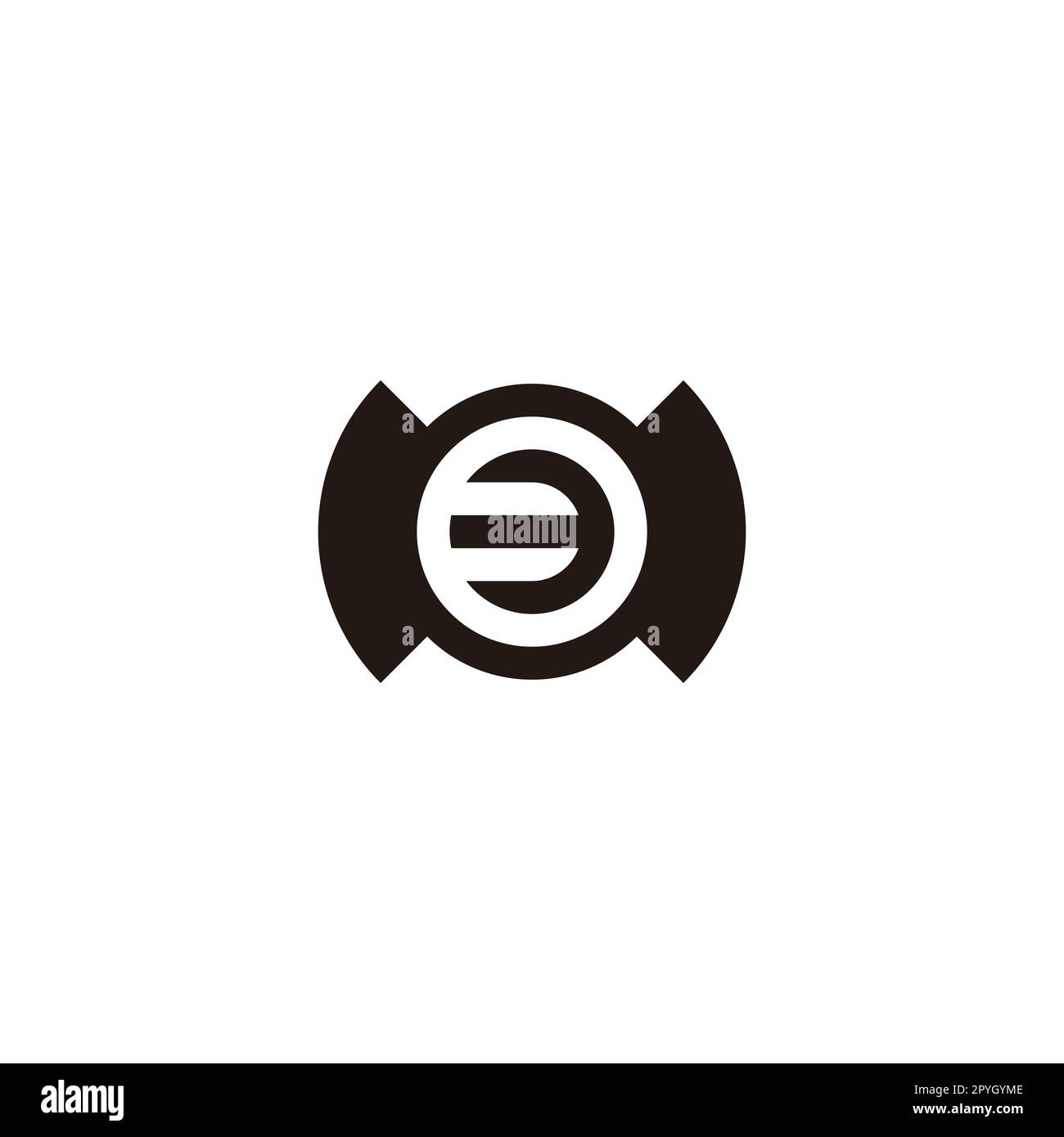 Number 3 letter M, circle geometric symbol simple logo vector Stock ...