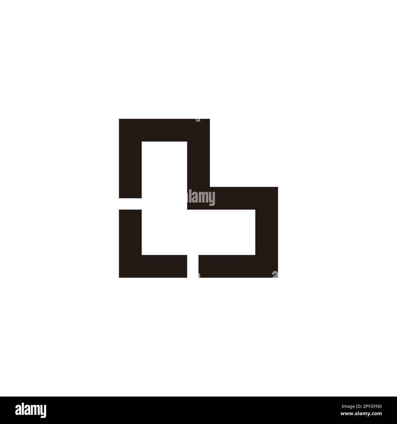 Letter M and L, outline geometric symbol simple logo vector Stock ...