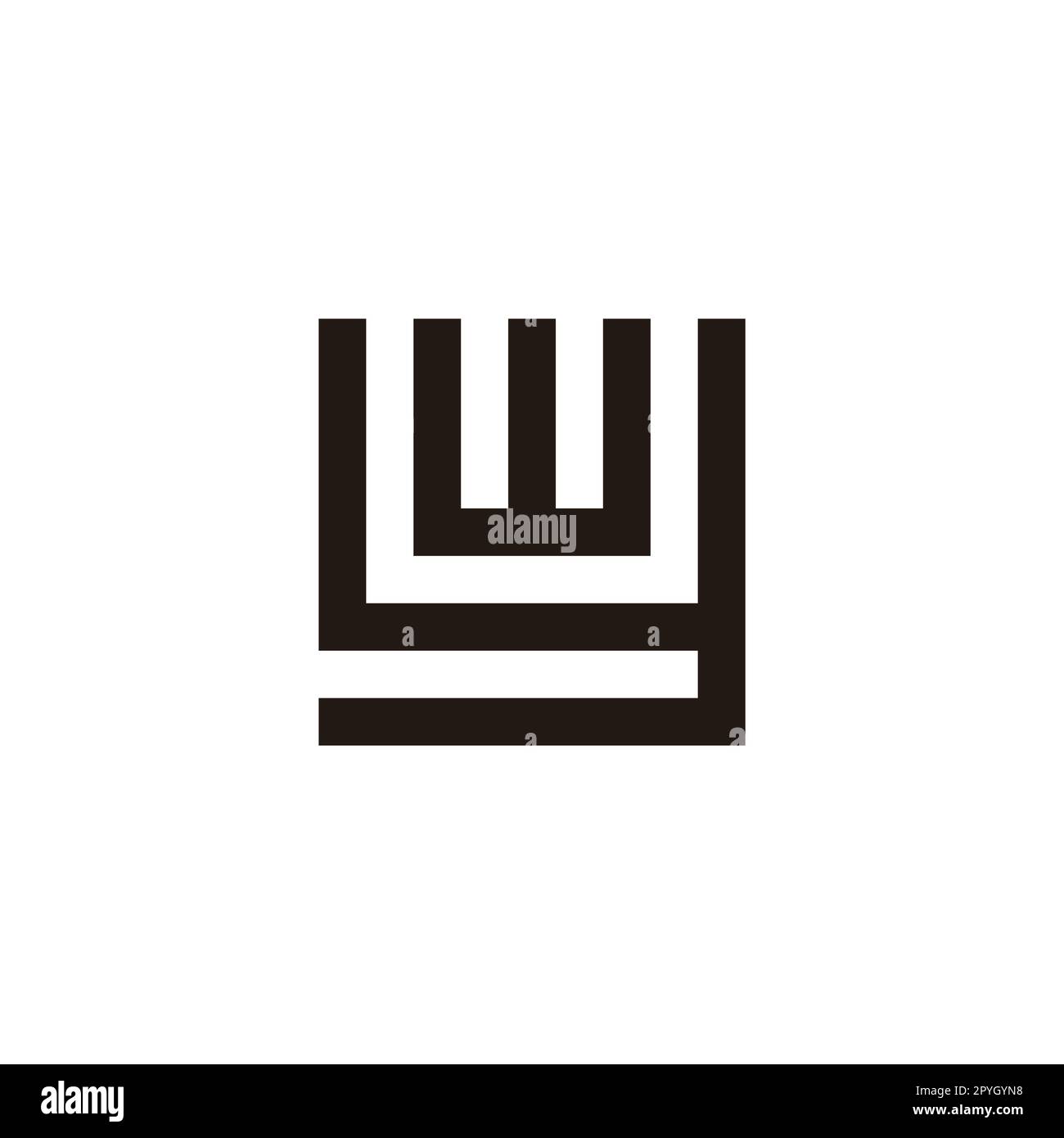 Letter y and W square geometric symbol simple logo vector Stock Vector ...
