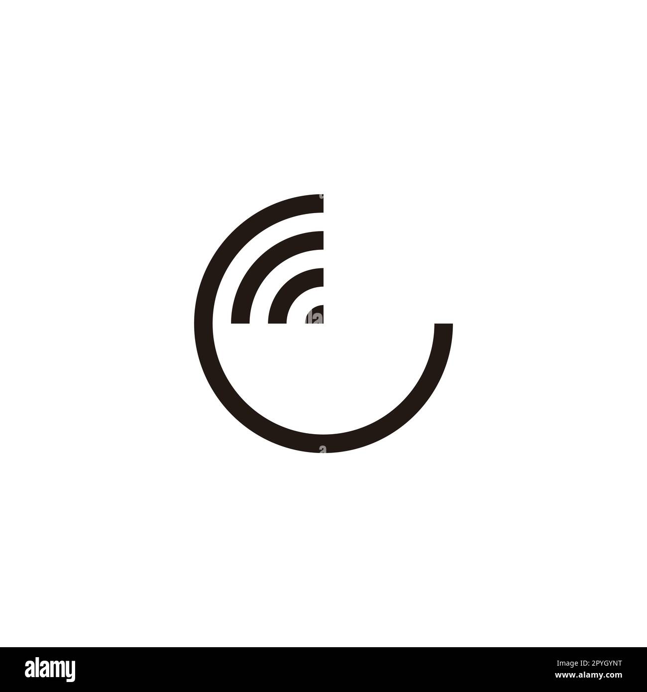 Letter logo blue signal hi-res stock photography and images - Alamy