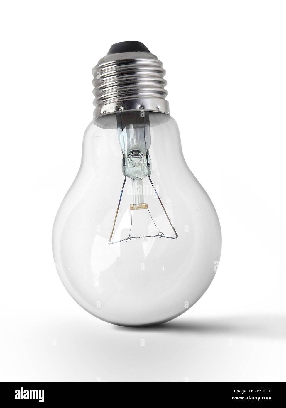 lighted bulb isolated on white background Stock Photo - Alamy