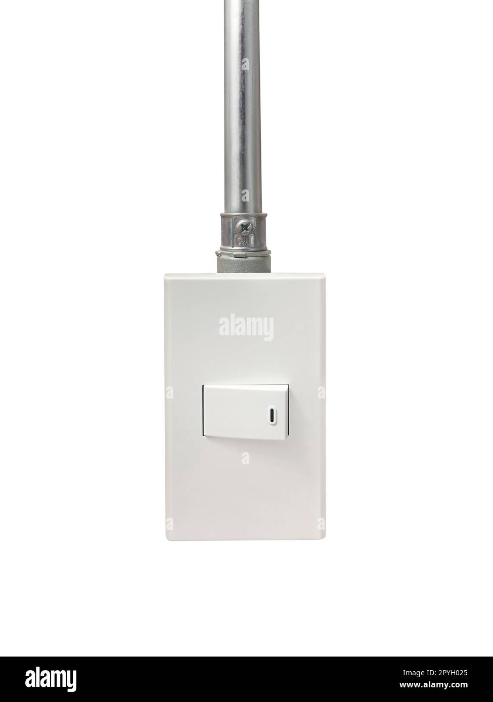 Light Switch in the Off Position Isolated on White Background Stock ...