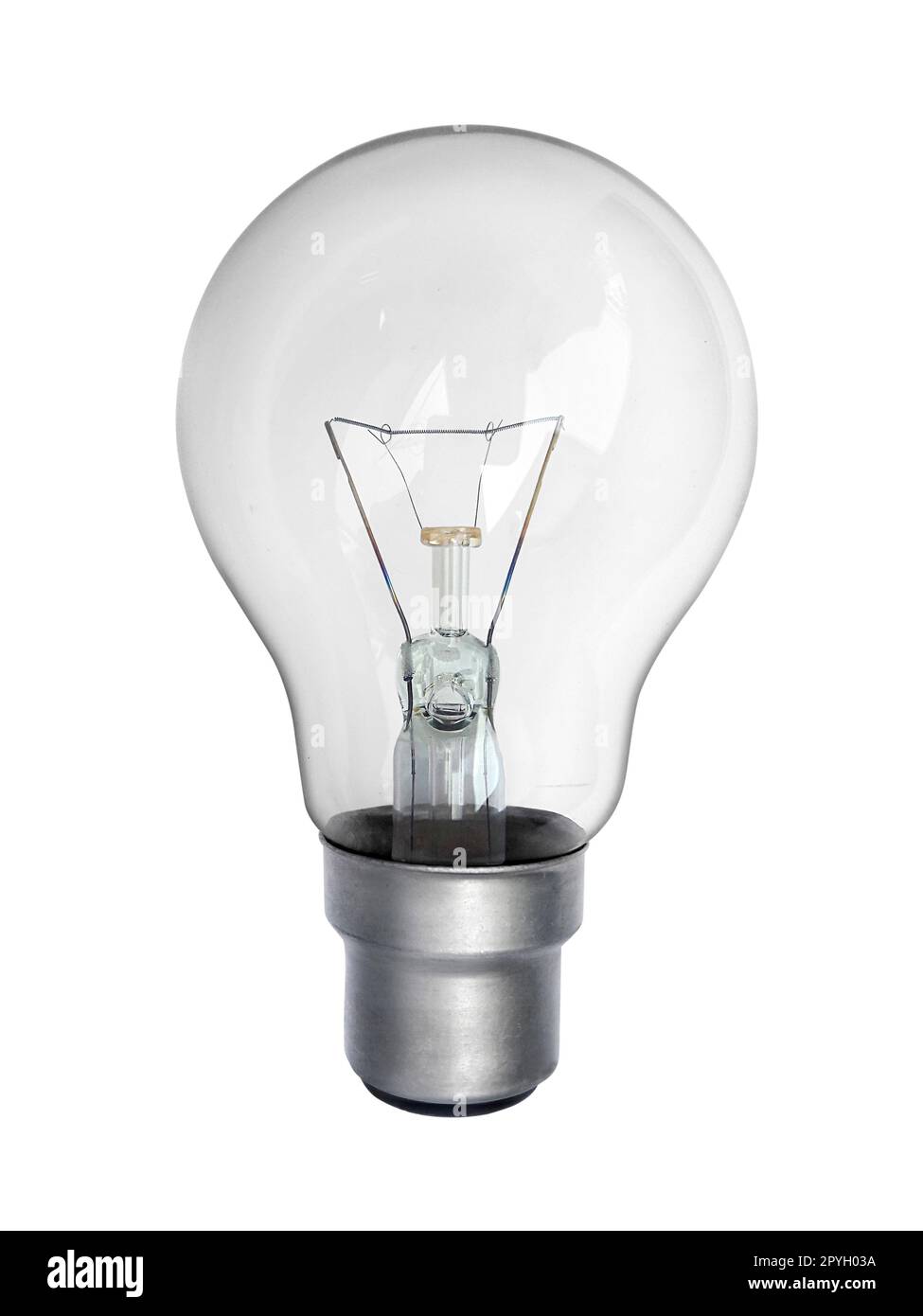 lighted bulb isolated on white background Stock Photo - Alamy