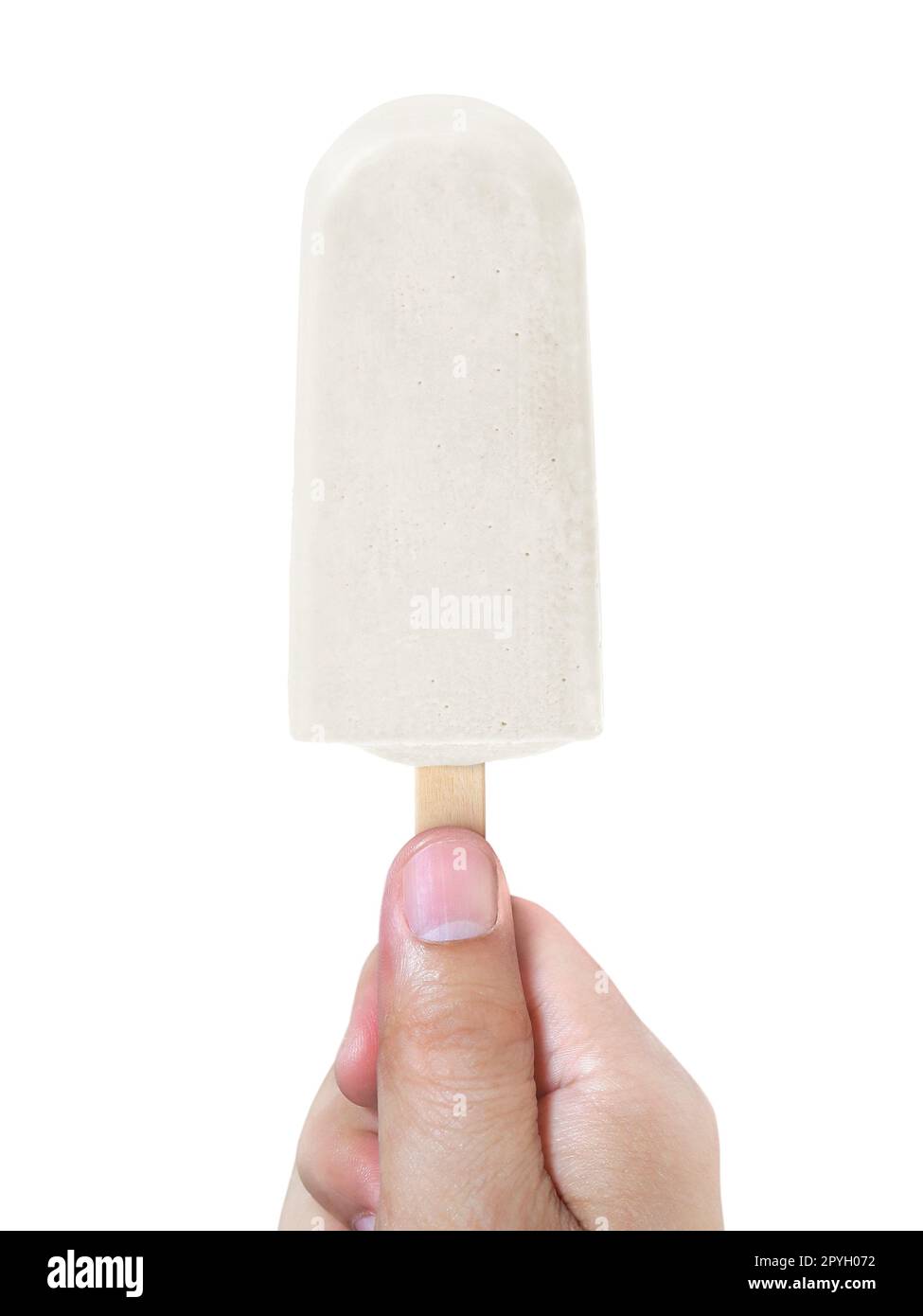 Hands holding ice cream isolated on white background Stock Photo - Alamy